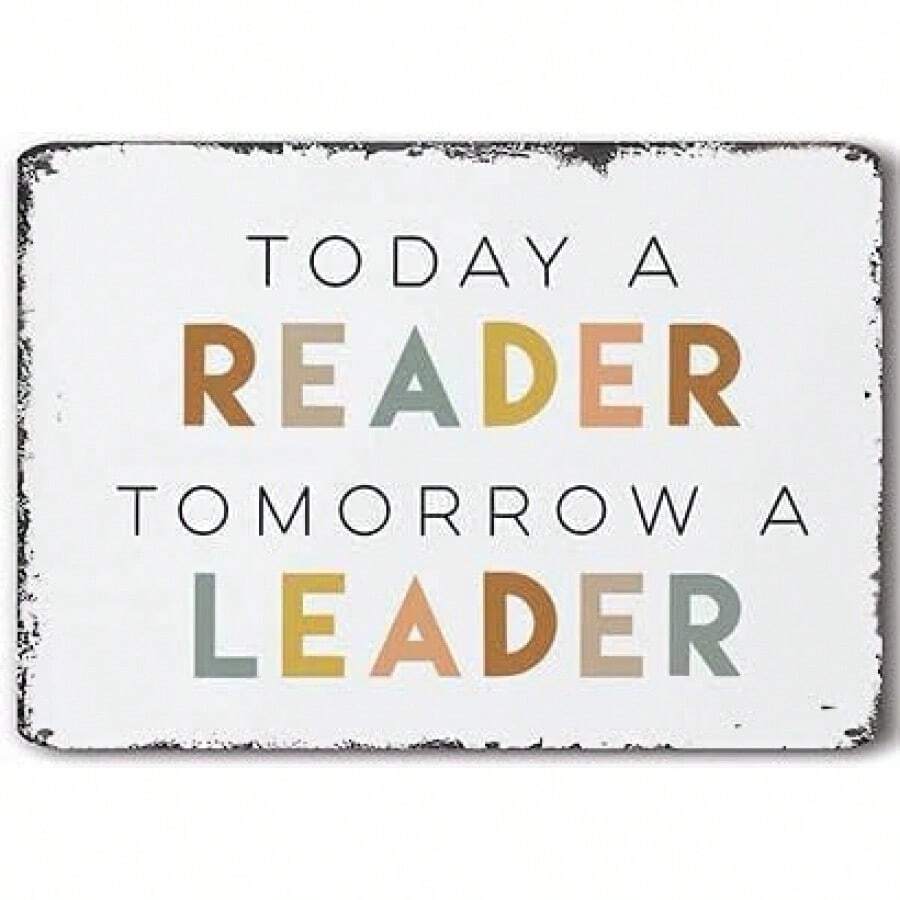A Reader Tomorrow A Leader-Classroom Decor Boho Motivational Wall Art ...