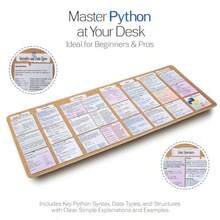 Coding Mats Python Cheat Sheet Mousepad For Beginner Python Reference Guide Desk Mat Python ...