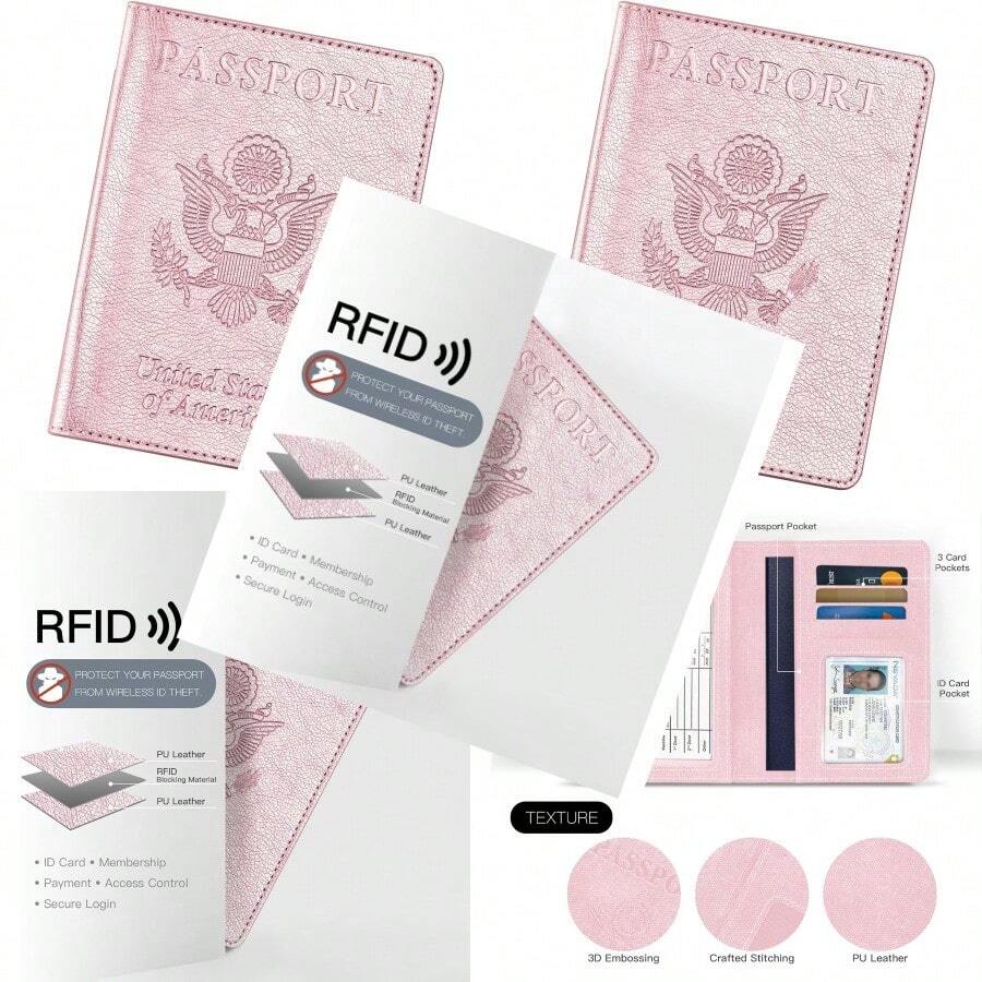 VIDIVICI Passport Wallet For WomenPassport Holder For Women-Gold Rose ...