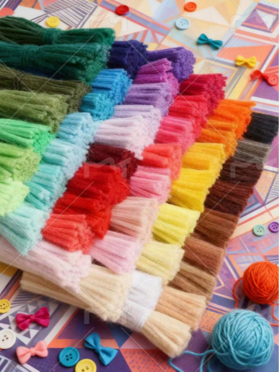 20/51/100pcsChenille Stems, Fuzzy & Bendy Sticks - Flexible Plastic DIY ...