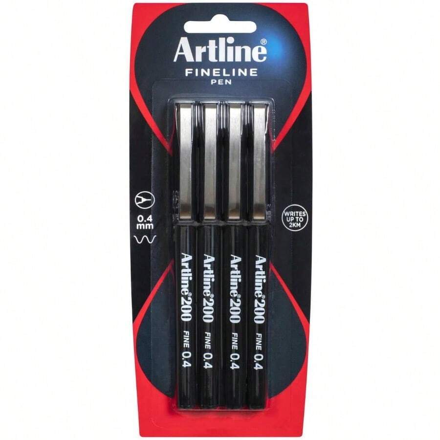200 Fineliner Pen Hangsell 0.4mm Black 4 Pack for Sale Australia| New ...