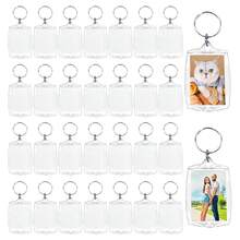 30 Pcs Acrylic Photo Frame Keyring,2.16 X 1.5 Inch/5.5 X 4 Cm ...