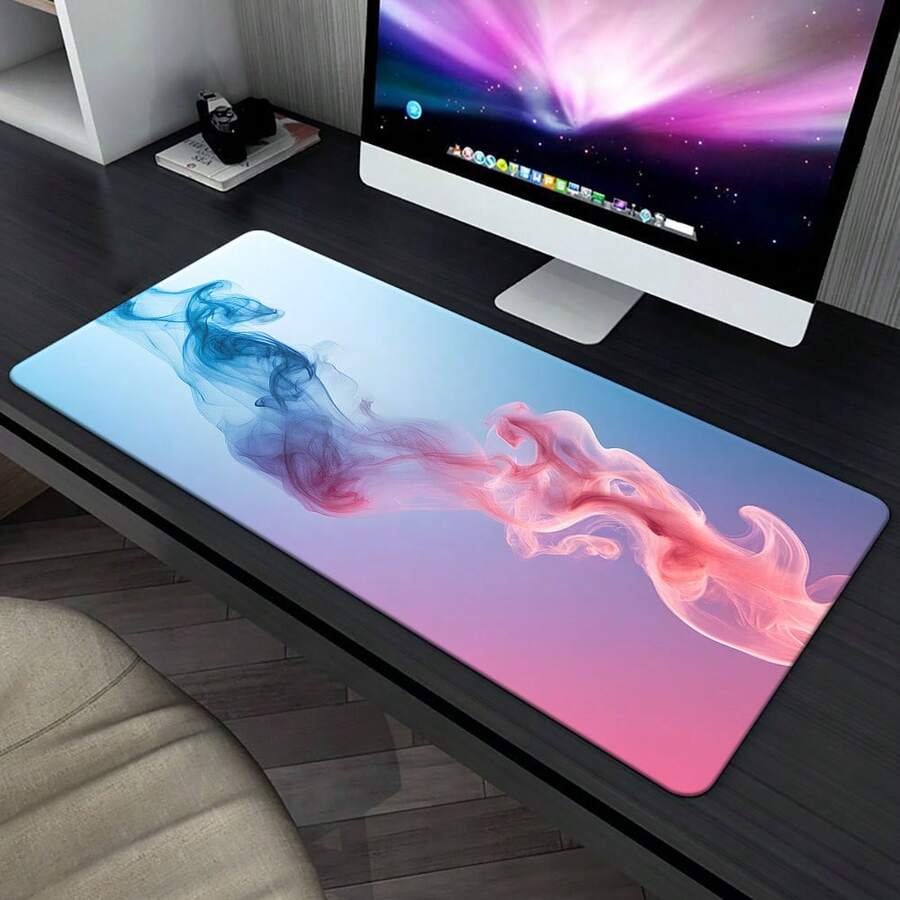 1pc Gradual Smoke Print Mouse Pad, Non-Slip Rubber Gaming Keyboard Mat ...