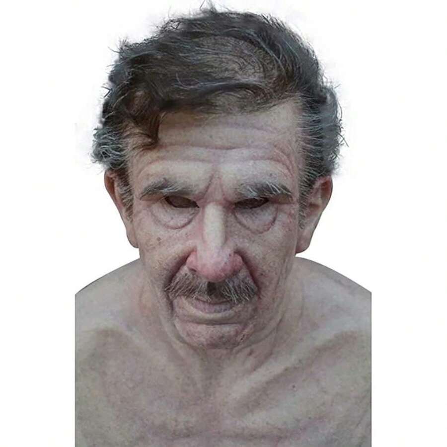 Old Man Mask Adult Realistic - Halloween Costume Mask For Cosplay ...