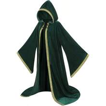 Wizard Robe Cloak With Hood Men Women Renaissae Costume Medieval Velvet ...