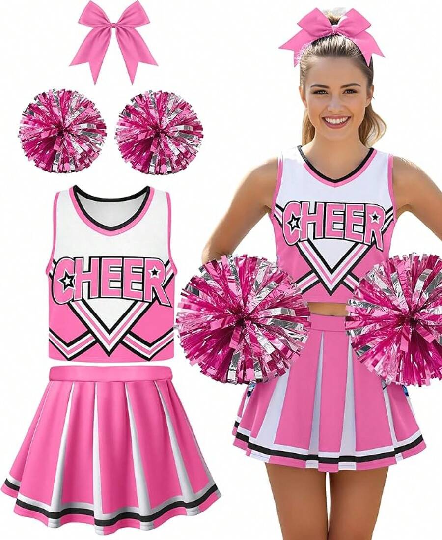 Disfraz de animadora para mujer, uniforme de animadora de escuela ...