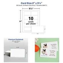 Clean Printable Business Cards With Sure Feed Technology 2x 3.5 White ...