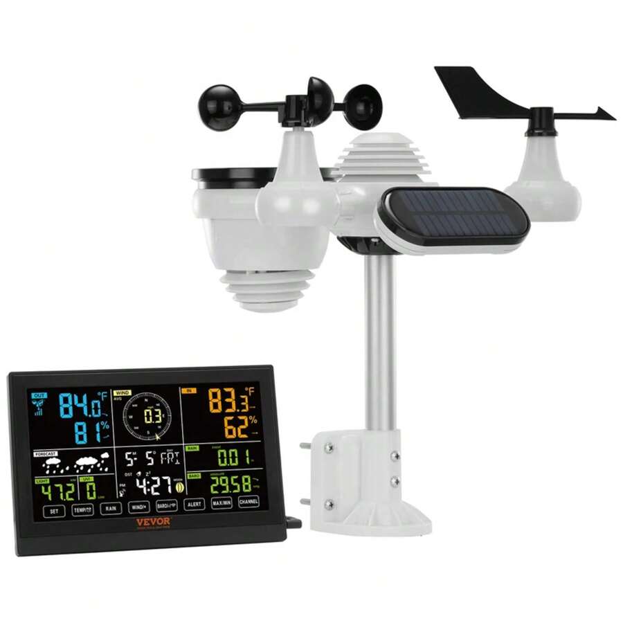 -In-1 Wireless Weather Station.5in Large Color Display Digital Home ...