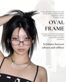 IOYGLASSES Gafas de luz azul ovaladas de titanio para mujer, gafas ...