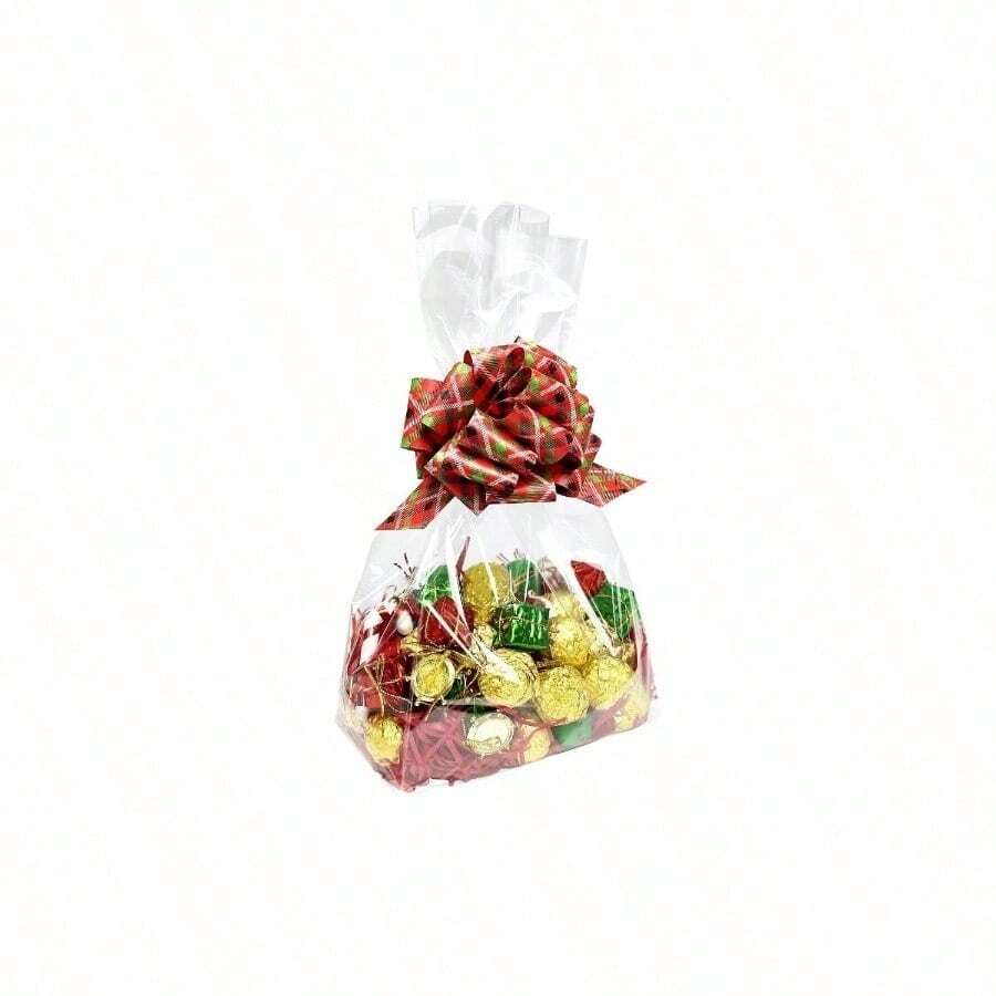 Gusseted Flat Bottom Cellophane Bags With Paper Insert 50Pcs 4x2x8 ...