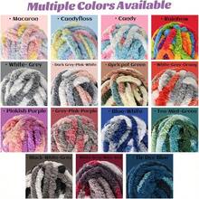 10 paquetes de hilo de chenilla esponjoso y grueso para ganchillo, hilo ...