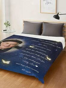 1pc Personalized Sympathy Memorial Photo Blanket - Custom Photo ...