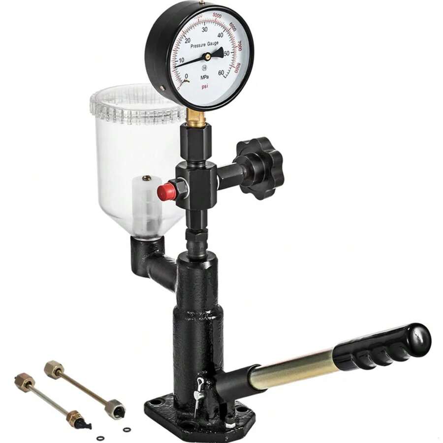 Fuel Injector Nozzles Tester With Dual Scale Gauge 6000PSI Engine Fuel ...