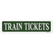 Train Tickets Sign Room Decor Train Gifts Metal Signs Wall Art Tin ...