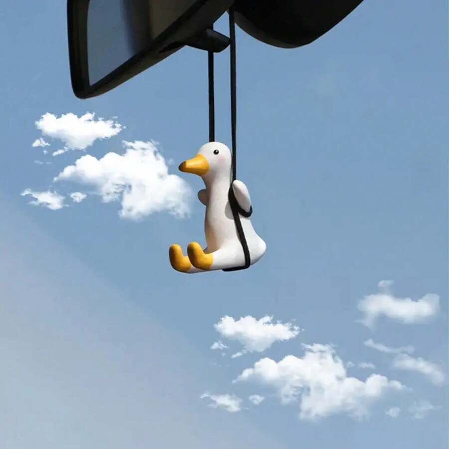 1 Piece Swinging Duck Eye, Animal Theme, Rearview Mirror Decoration Car ...