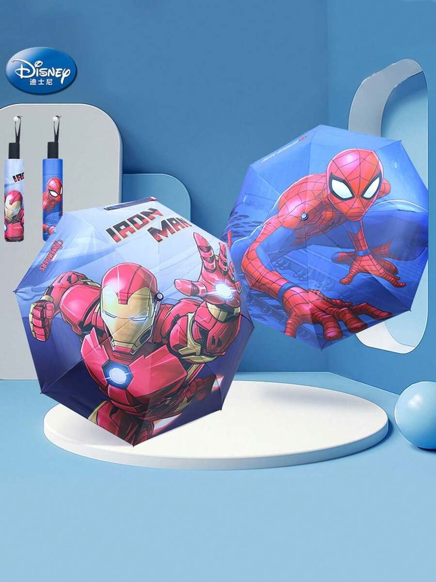 Marvel Children's Umbrella Marvel Boys Three-Fold Vinyl Rain Or Shine ...