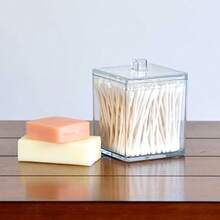 Youngever 2 Paquetes 450ML Qtip Dispensador de Plástico Transparente ...