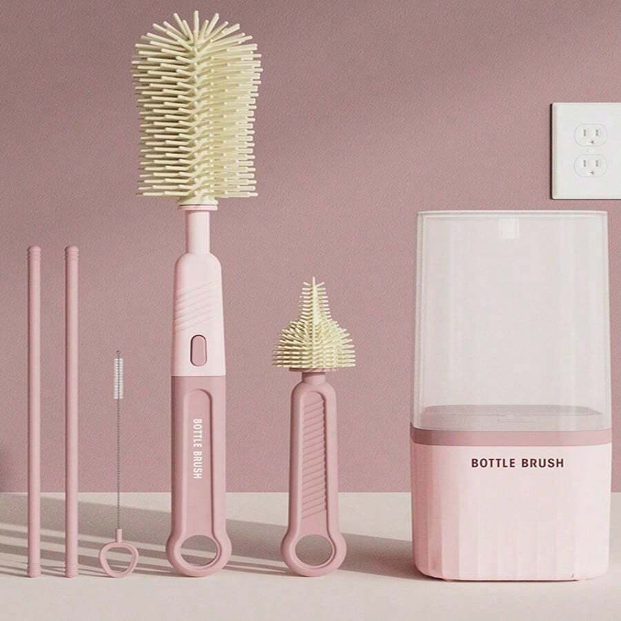Baby Bottle Brush Set Detachable - Multi-Head With Silicone/Nylon ...