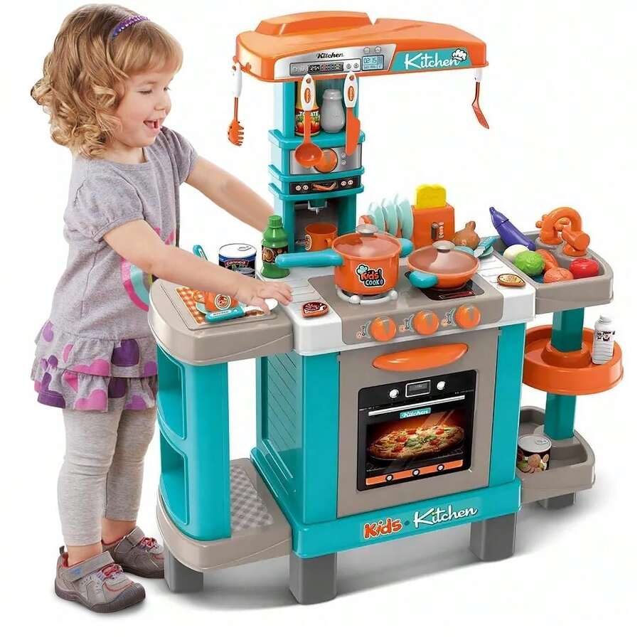 The Magic Toy Shop Kids Pretend Kitchen Role Play Set With Induction ...