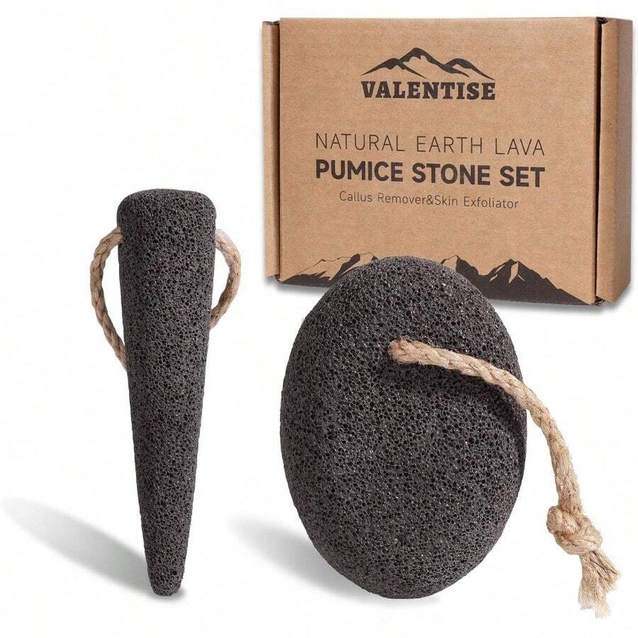 Pumice Stone Set - 2 Packs Natural Foot Scrubbers To Remove Dead Skin And Callusess, Pedicure ...