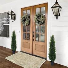 1pc 60-120CM Artificial Cypress Tree Potted Plant Faux Indoor Outdoor ...