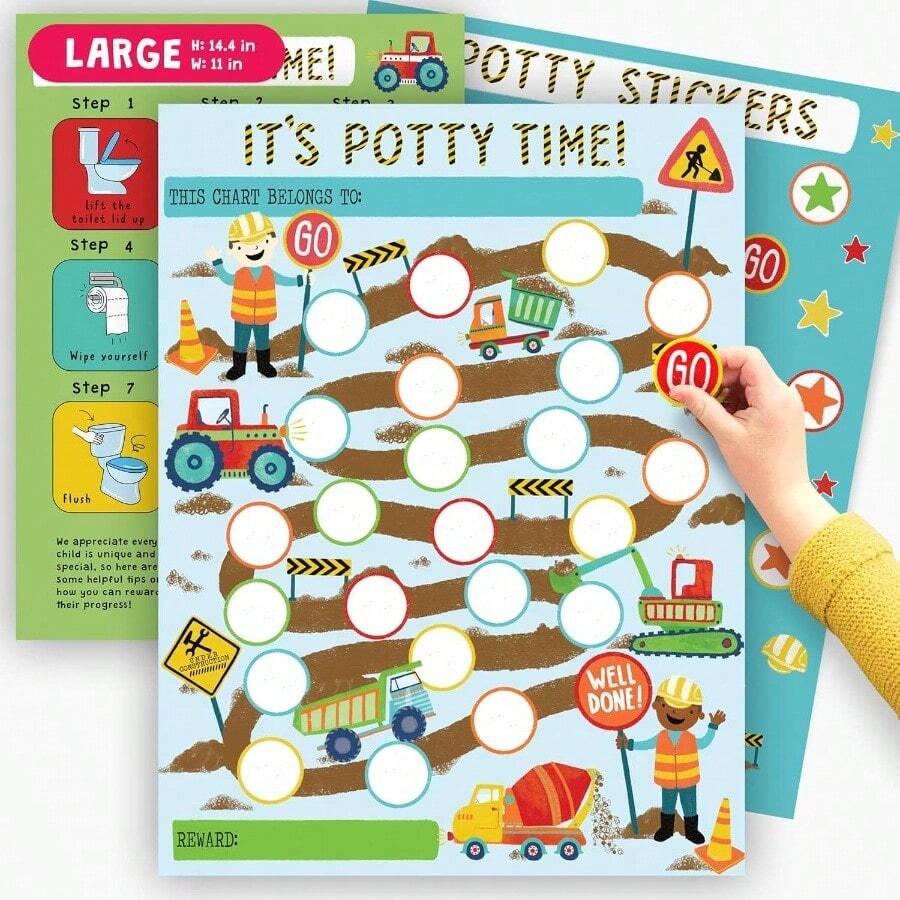Sticker Chart Potty Training - Construction Potty Chart Toddlers Son ...