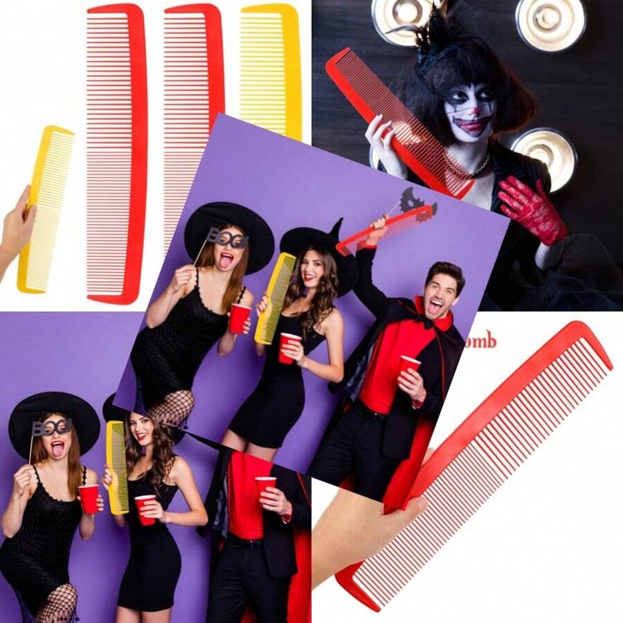 Carnival Giant Comb Set 3 Pcs Random Color Plastic Wide Tooth Comb ...