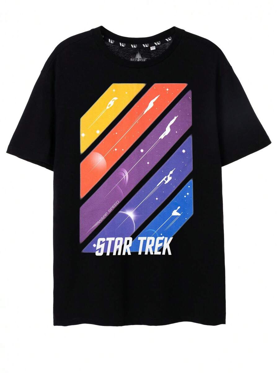 Men's Black-Shirt | Space Pattern Adult-Shirt | Classic Spaceship Short ...
