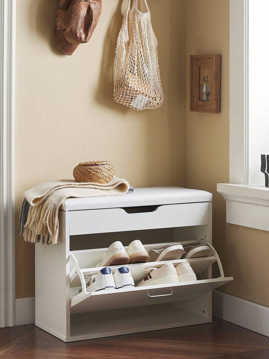 SoBuy FSR95 Hallway Shoe Rack Shoe Bench Shoe Cabinet With Folding ...