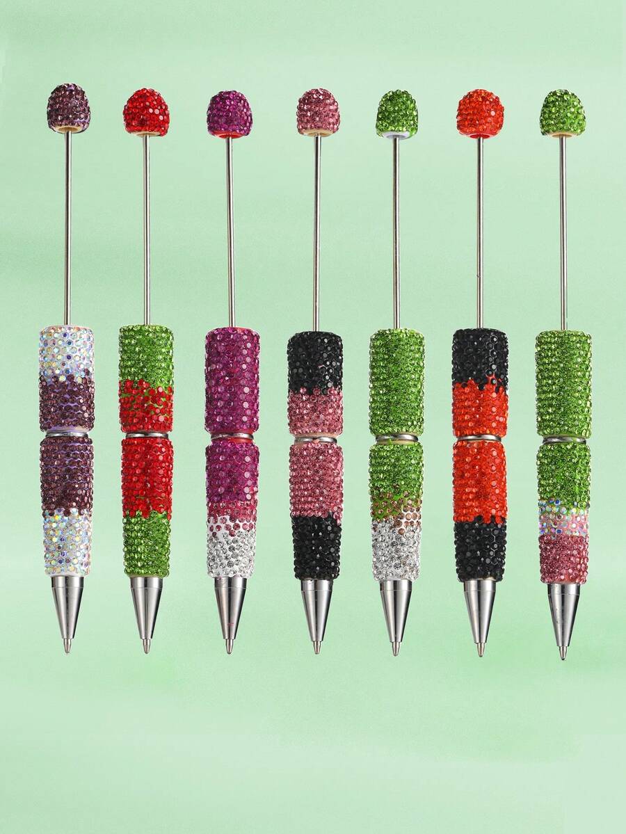 1/3/5/10pcs Multi-Color Luxury Full Crystal Ballpoint Pen With Smooth ...