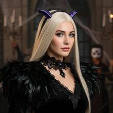 3D Devil Horns Headband - Ox Horns Hairband For Halloween Devil Costume ...