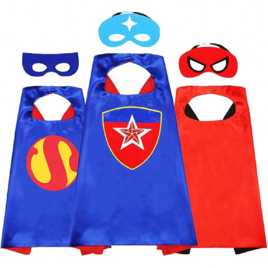 NuGeriAZ Superhero Cape For -Halloween Cape And Mask Cosplay Costumes ...