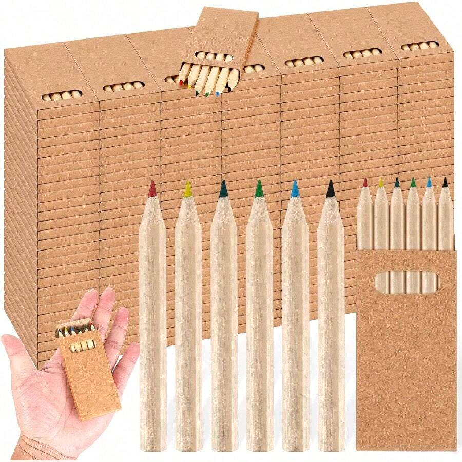 Caixa 4/9 com 24/54 mini lápis de cor para desenho, 3,5 polegadas ...
