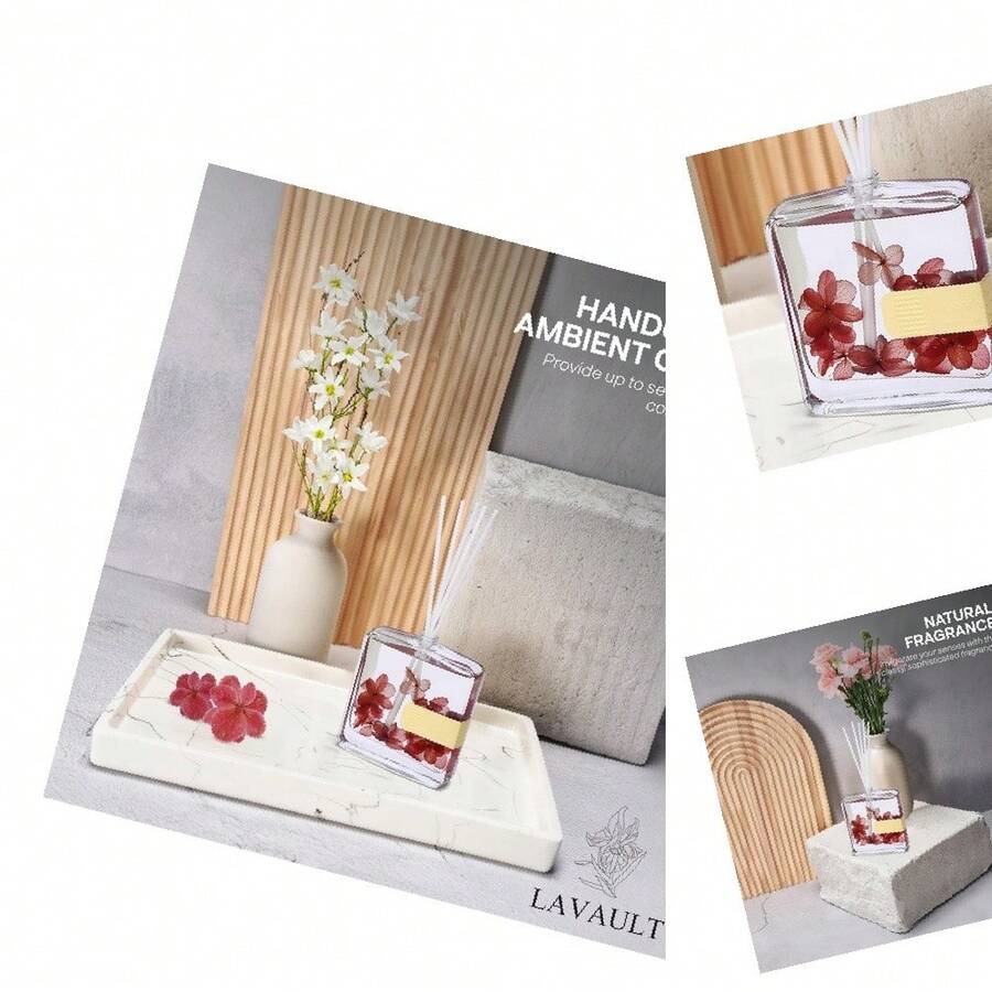 Red Glass Reed Diffuser With April In Gangnam Scent, 100ml For Medium ...