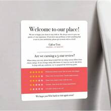 Guest Review Rating Magnet, 5" X 6" Magnetic Welcome Sign, Feedback ...