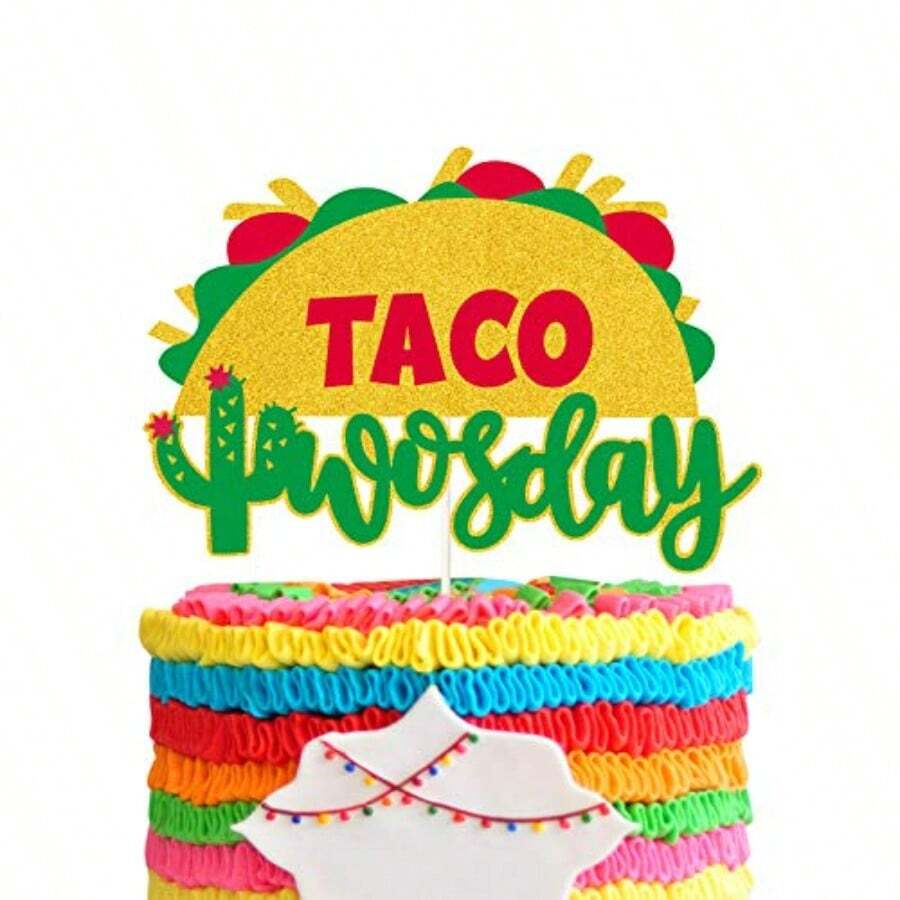 DTaco Twosday Cake Topper 2nd Cumpleanos Fiesta De Party Decor Taco ...