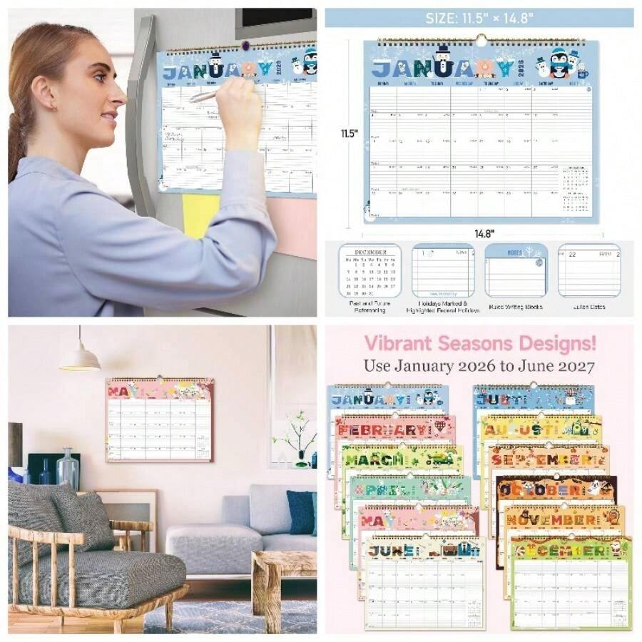Calendar 2026 - 18 Monthly Wall Calendar 2025 - 2026 From July 2025 To ...