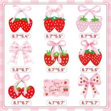 D9 PCS Pink Bow Strawberry Honeycomb Centerpieces Bow Strawberry ...