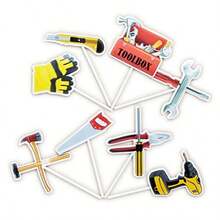 D24 Pack Tools Themed Cupcake Toppers Cake Decorations Handyman Toolbox ...