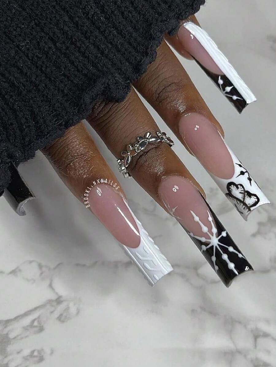 Upgrade Your Look With Y2K Style! Transform Your Nails With 24pcs Long ...