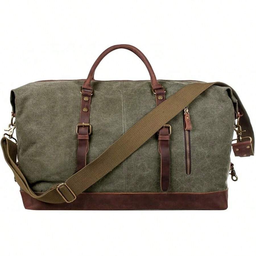 S-ZONE Duffle Bag Travel Canvas Duffel Bag Carry On Weekender Bag Men ...