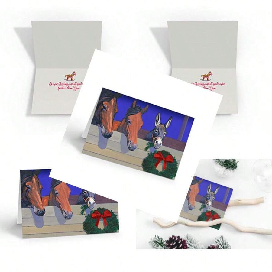 Stonehouse Collection Western Horse Christmas Cards 12 Holiday Ranch ...