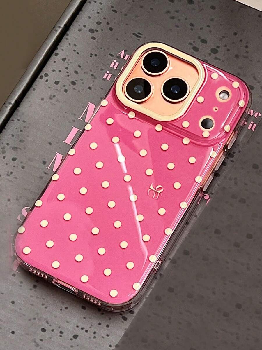 Stylish Cute Polka Dot Glossy Soft Phone Case Compatible With IPhone 17 ...