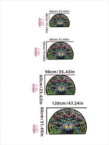 1 pieza Felpudo con diseño de pluma de pavo real en 3D, al pisarlo da ...