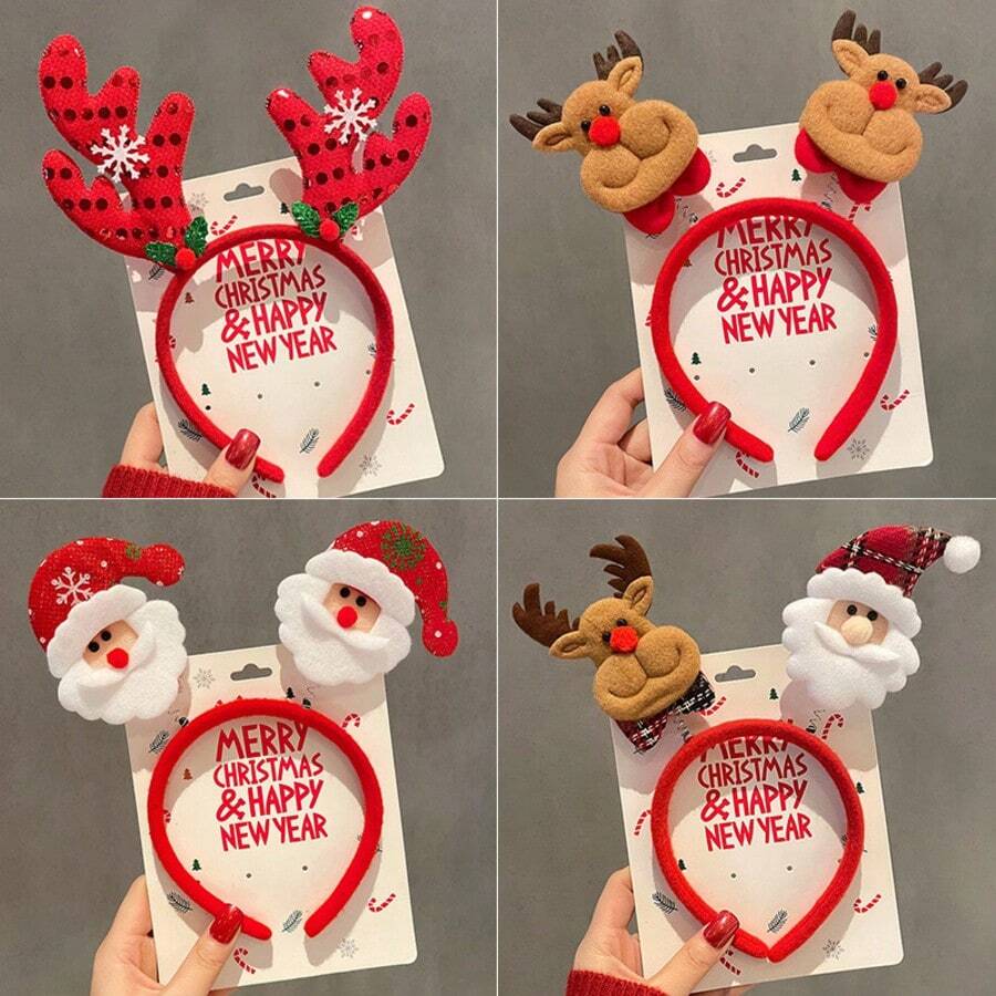 Christmas Decoration Hair Accessories Santa Claus Headband Reindeer ...