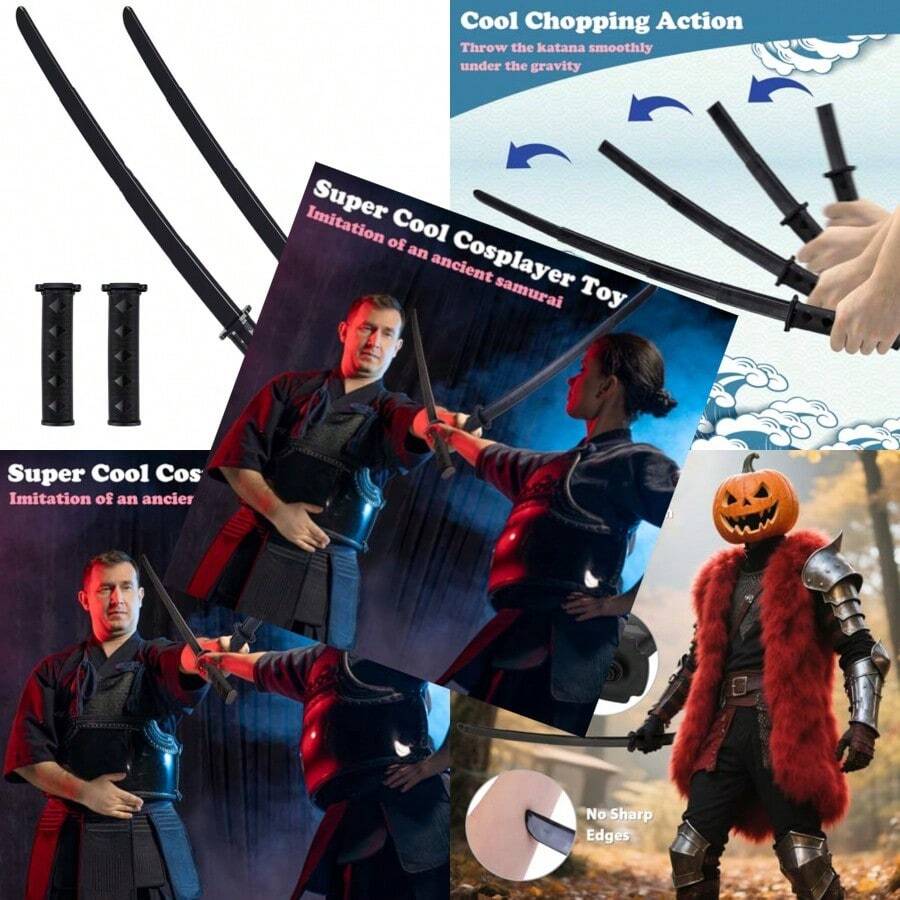 2PCS 3D Printed Gravity Retractable Samurai Sword Model Toys Telescopic ...