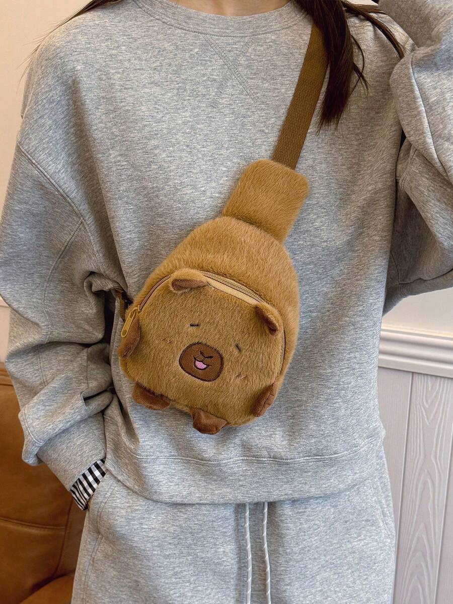 1pc Mini Capybara Backpack. Lightweight & Fashionable Crossbody Bag ...