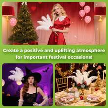 20 Pcs White Artificial Feathers 12-14 Inch(30-35 Cm) Bulk For Wedding ...
