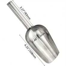 Stainless Steel Ice Scoop Round Bottom Bar Ice Flour Metal Utility ...