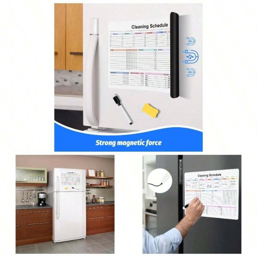 Cleaning Checklist Dry Erase Magnetic Whiteboard Refrigerator, Daily ...